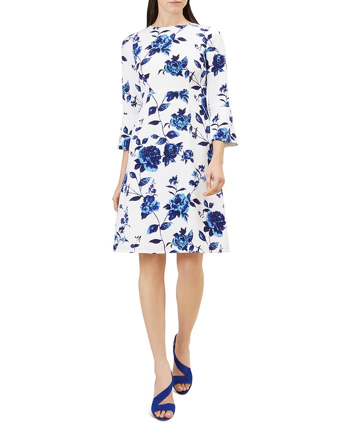 HOBBS LONDON Safia Floral Print A-Line Dress | Bloomingdale's