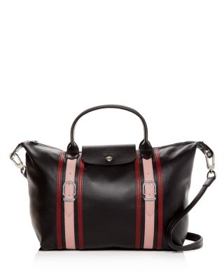 Longchamp Le Pliage Cuir Bride Medium Leather Tote | Bloomingdale's