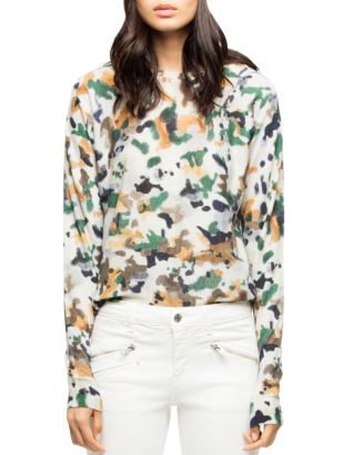 Zadig & Voltaire Crisp Camo Cashmere Sweater | Bloomingdale's