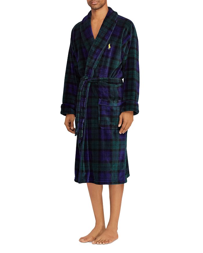 Polo Ralph Lauren Plush Plaid Robe | Bloomingdale's