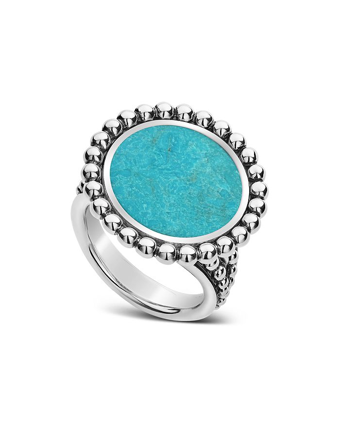 LAGOS Sterling Silver Maya Turquoise Circle Ring | Bloomingdale's