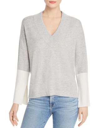 Minnie Rose Color-Block Cashmere Sweater | Bloomingdale's