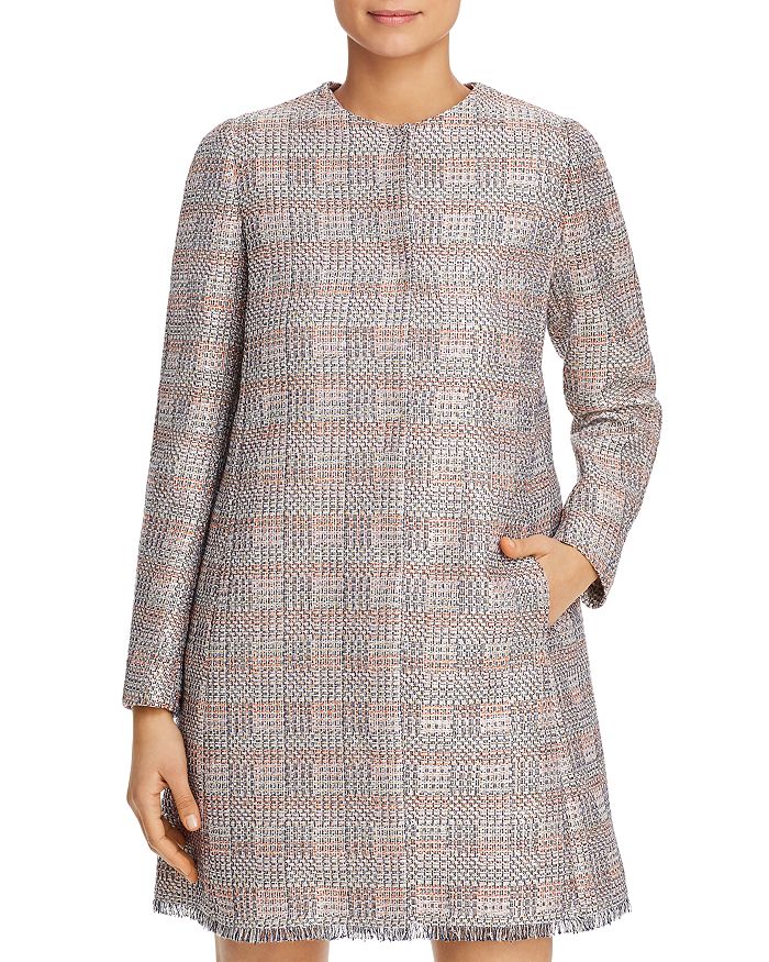 Armani Metallic Check Pattern Coat | Bloomingdale's