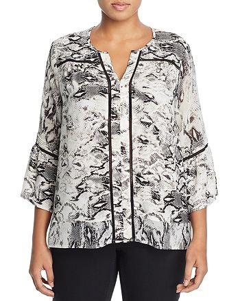 Single Thread Plus Printed Bell Sleeve Blouse | Bloomingdale's