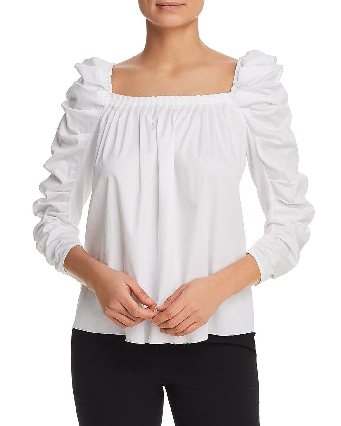 kate spade new york Puff-Sleeve Top | Bloomingdale's