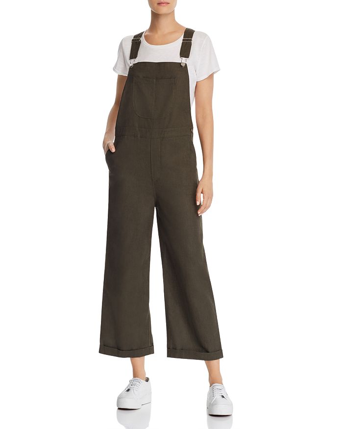 AQUA Wide-Leg Linen Overalls - 100% Exclusive | Bloomingdale's