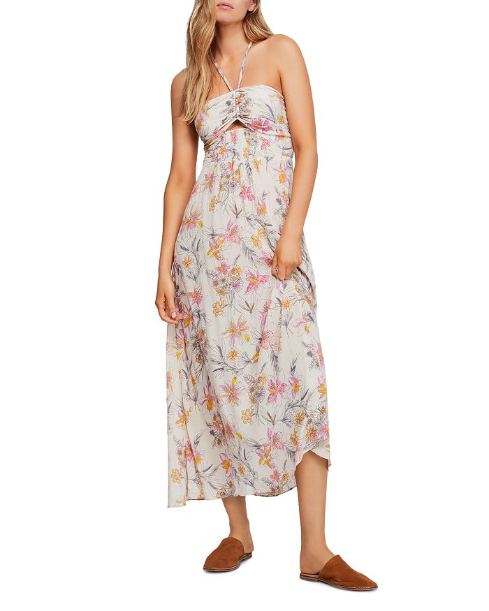 Free People One Step Ahead Floral-Print Midi Dress | Bloomingdale's