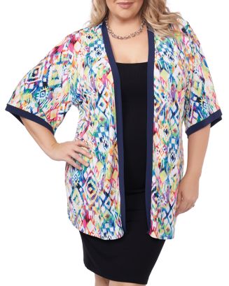 Belldini Plus Printed Open Jacket | Bloomingdale's
