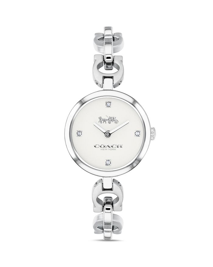 COACH Signature Chain Pavé Detail Watch, 26mm | Bloomingdale's