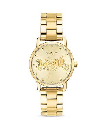 COACH Horse & Carriage Motif Grand Watch, 28mm | Bloomingdale's