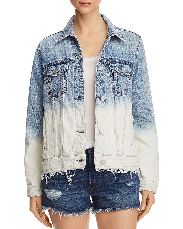 BLANKNYC Dip-Dye Embroidered Denim Jacket - 100% Exclusive | Bloomingdale's