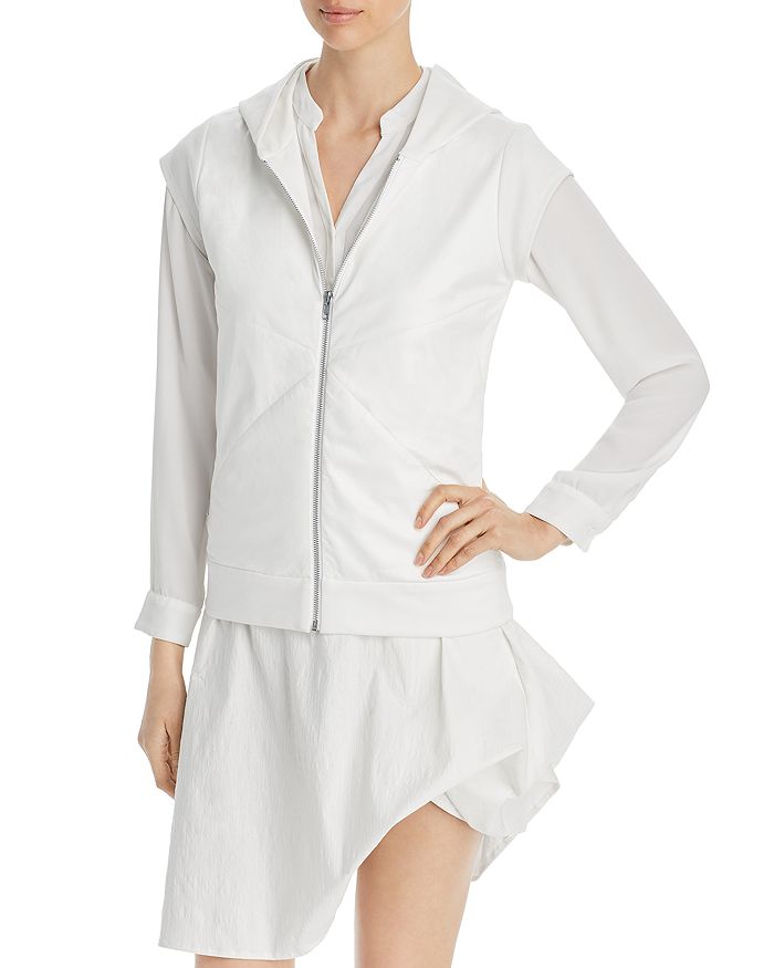 SNIDER Aurol Short-Sleeve Zip Hoodie | Bloomingdale's