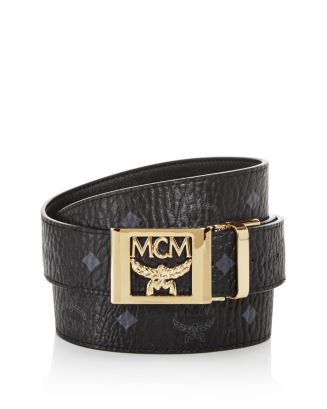 MCM Men's Logo Monogram Belt | Bloomingdale's