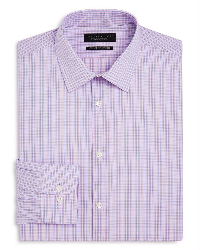 The Men's Store at Bloomingdale's Tattersall Check Regular Fit Dress ...
