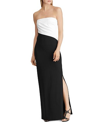 Ralph Lauren Strapless Color-Block Gown | Bloomingdale's