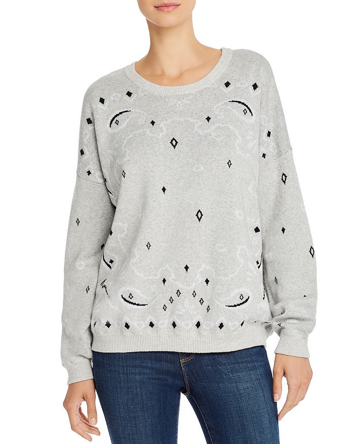 Minnie Rose Bandana Jacquard Sweater | Bloomingdale's