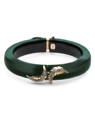 Alexis Bittar Modern Georgian Mirrored Feather Hinge Closure Bracelet ...