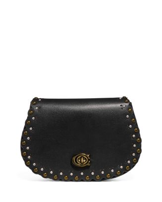 COACH Rivet Detail Medium Leather Saddle Belt Bag | Bloomingdale's