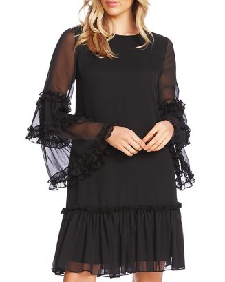 CeCe Bell-Sleeve Ruffle Dress | Bloomingdale's