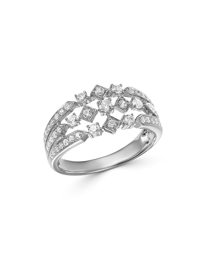 Bloomingdale's Diamond Faux Stack Ring in 14K White Gold, 0.60 ct. t.w ...