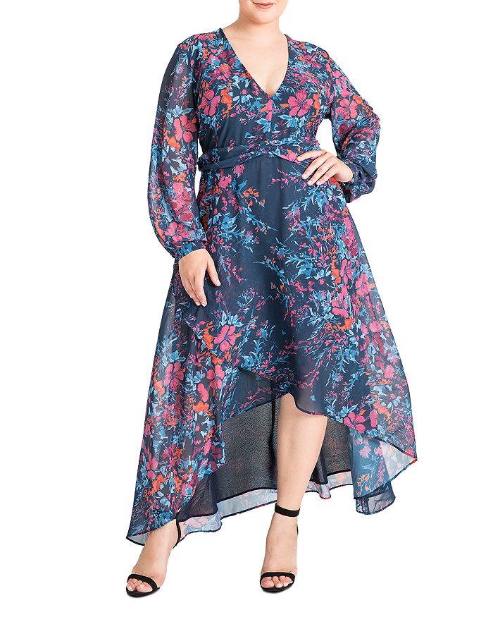 standards & practices Carter Floral Print High/Low Maxi Dress ...