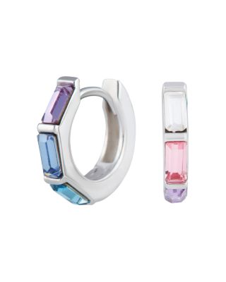 Olivia burton silver huggie earrings store