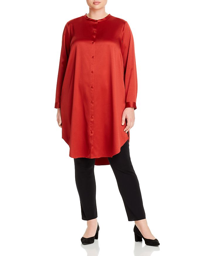 Eileen Fisher Plus Button-Down Tunic Top | Bloomingdale's