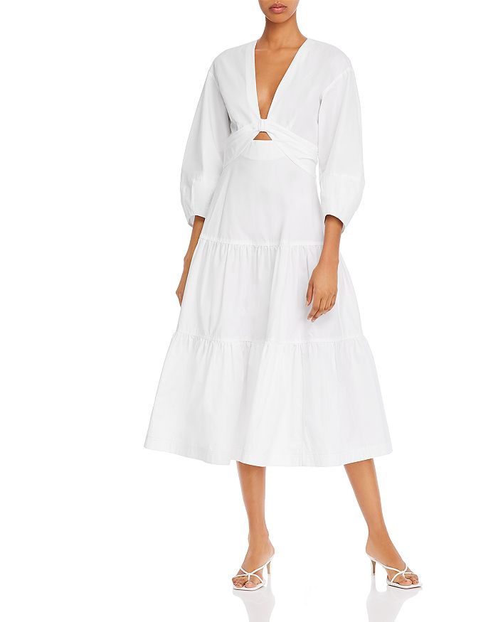 Derek Lam 10 Crosby Talulah Tiered Waist-Cutout Dress | Bloomingdale's