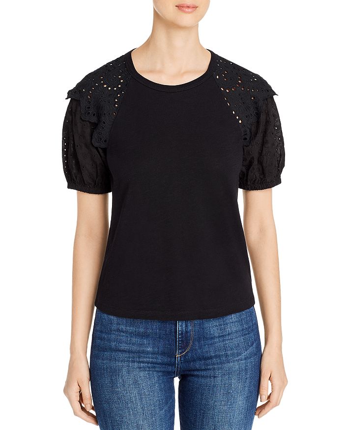 Design History Eyelet-Sleeve Top | Bloomingdale's