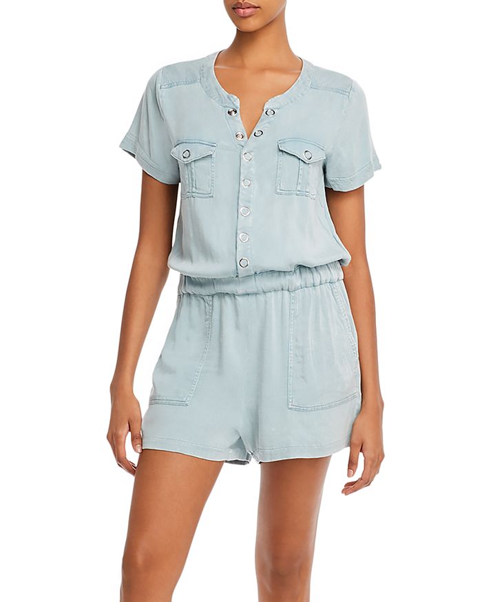 CHASER Button-Down Romper | Bloomingdale's