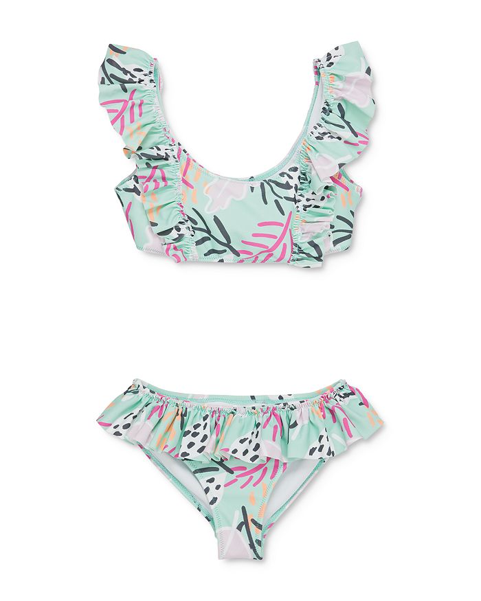 Sovereign Code Girls' Maui Leaves Printed Two-Piece Swimsuit - Big Kid ...