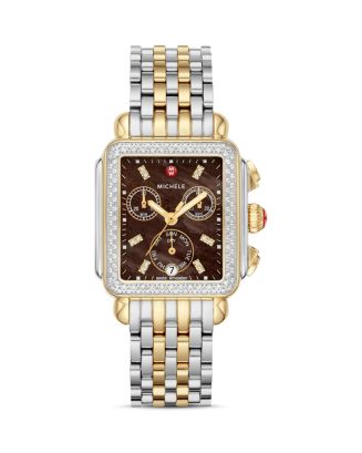 MICHELE Signature Deco Chronograph, 33x35mm | Bloomingdale's