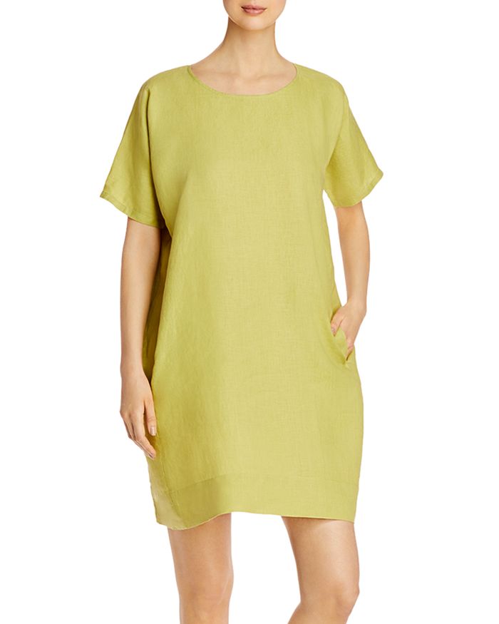 Eileen Fisher Organic Linen Boxy Shift Dress | Bloomingdale's