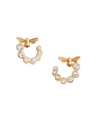 Olivia Burton Lucky Bee Crystal Drop Hoop Earrings | Bloomingdale's