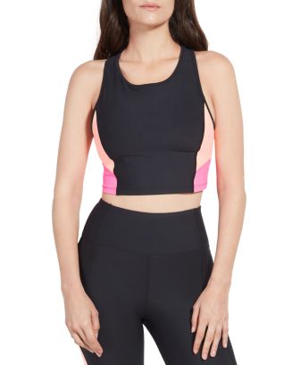 AQUA Color Blocked Bra Top - 100% Exclusive | Bloomingdale's