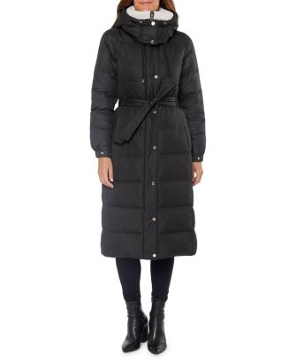 kate spade new york Hooded Belted Puffer Coat | Bloomingdale's