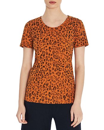Three Dots Leopard Print Tee | Bloomingdale's
