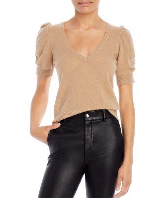 FRAME Frankie Cashmere Blend Puff Sleeve Sweater | Bloomingdale's