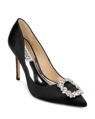 Click here for Badgley Mischka Womens Cher Crystal Buckle Pumps prices