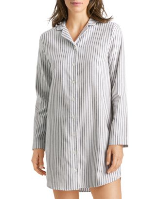 Hanro Edda Plaid Cotton Flannel Long-Sleeve Sleepshirt | Bloomingdale's