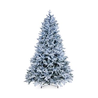 National Tree Company 7.5 ft. Feel Real Snowy Hamilton Spruce Hinged ...