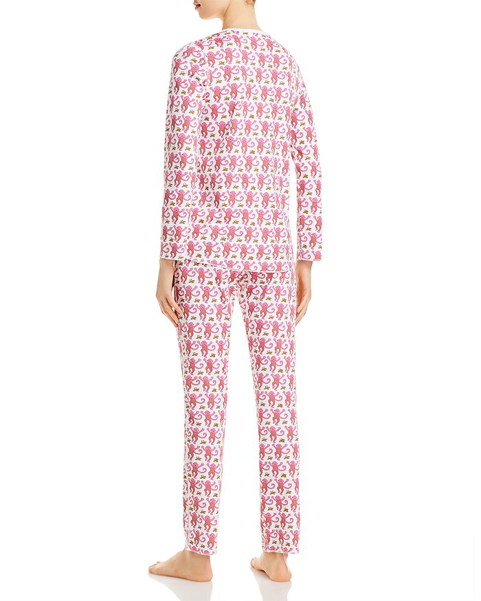 Roller Rabbit Monkey Print 2-piece Pajama Set In Pink | ModeSens