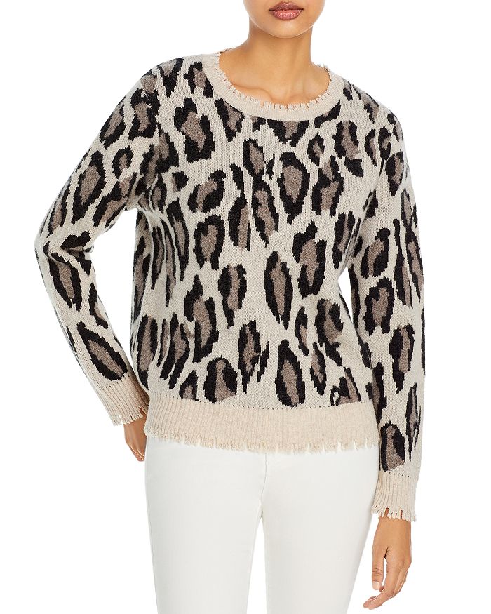 Chelsea & Theodore Leopard Print Cashmere Sweater (63% off ...