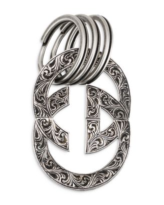 Gucci Sterling Silver Interlocking G Key Fob | Bloomingdale's