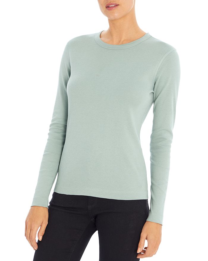 Three Dots Long-Sleeve Cotton Tee | Bloomingdale's