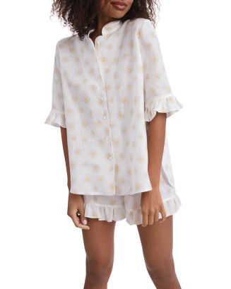 Sleeper Daisy Print Linen Lounge Set | Bloomingdale's