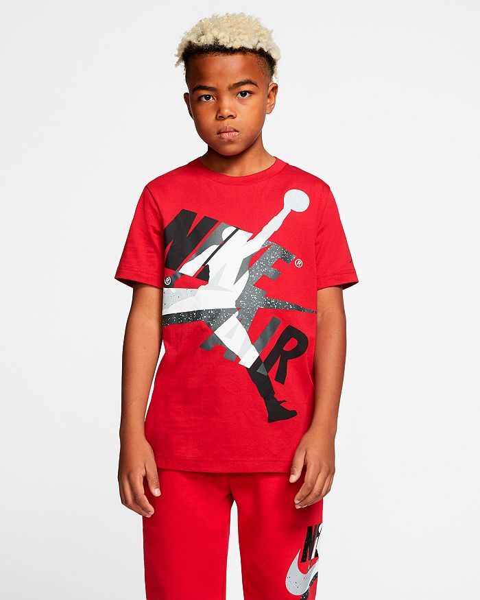 JORDAN Boys' Red Cotton Jumpman Tee - Big Kid | Bloomingdale's