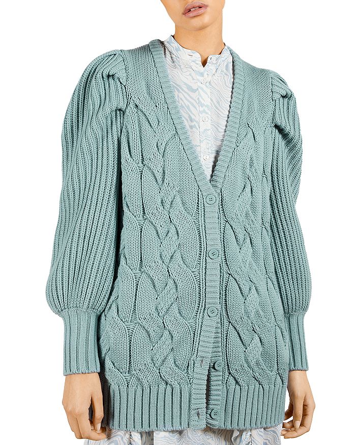 Ted Baker Cable-Knit Longline Cardigan | Bloomingdale's