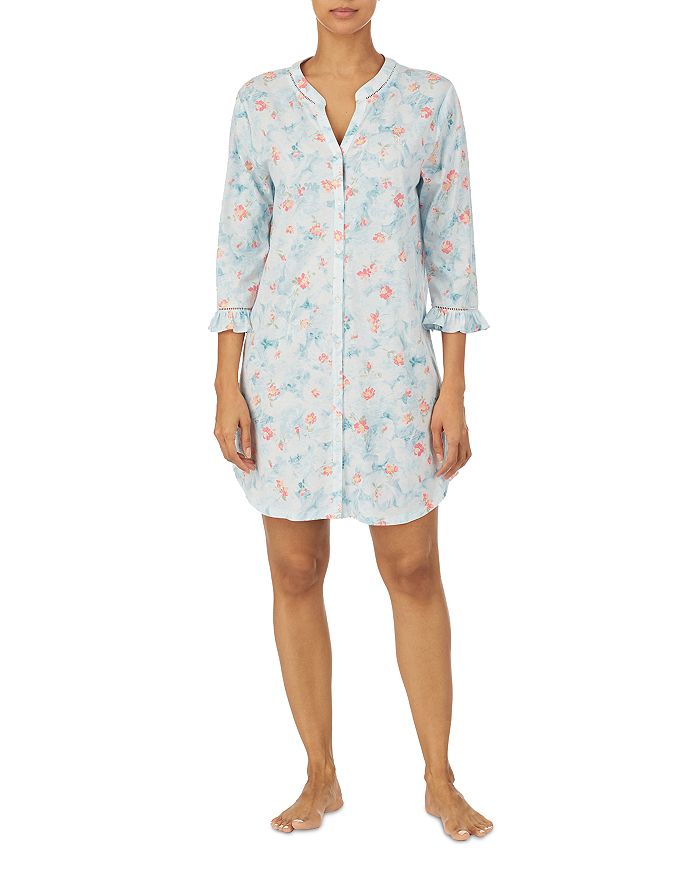 Ralph Lauren Ruffle Trim Sleep Shirt | Bloomingdale's