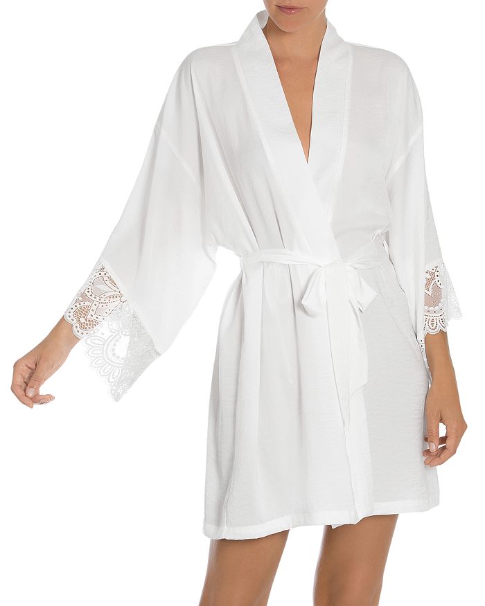 In Bloom by Jonquil Lace Trim Wrap Robe | Bloomingdale's